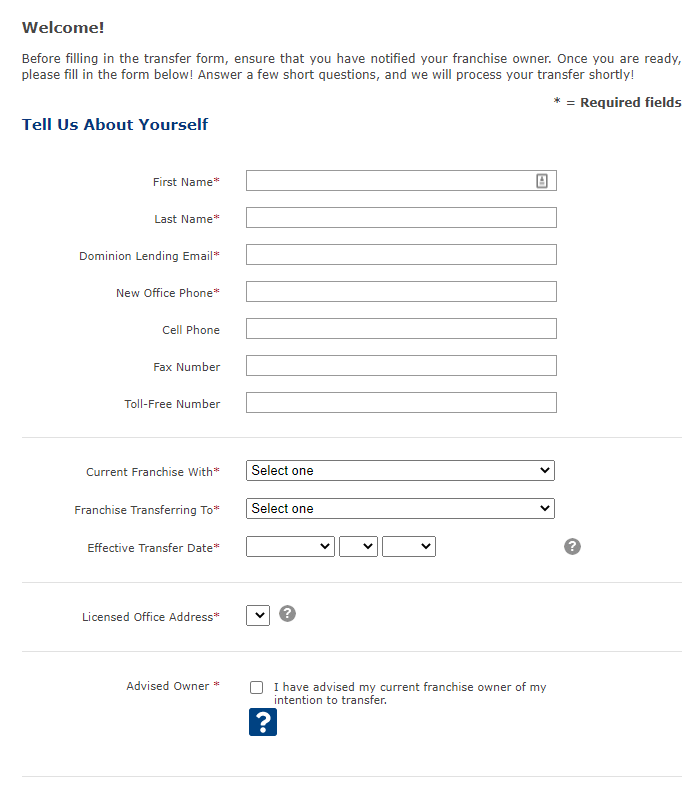 How Do I Transfer An Agent Dominion Lending Centres